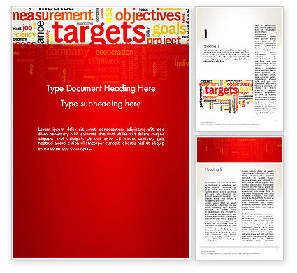 Business Targets Word Cloud Word Template 12840 | PoweredTemplate.com