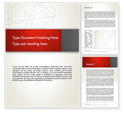 Polygonal Abstract Delineation Word Template 12893 | PoweredTemplate.com