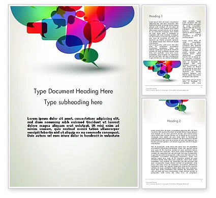 4 Free Texting Word Templates | PoweredTemplate.com