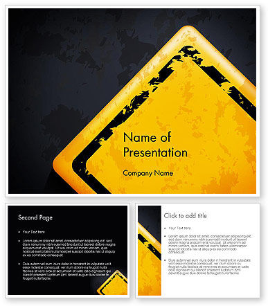 Warning Sign PowerPoint Template - PoweredTemplate.com | 12900 | 3 ...
