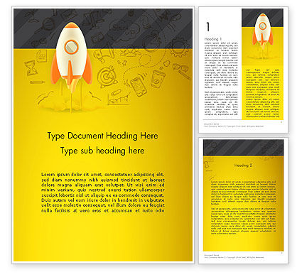 Startup Project Launch Word Template 12953 | PoweredTemplate.com