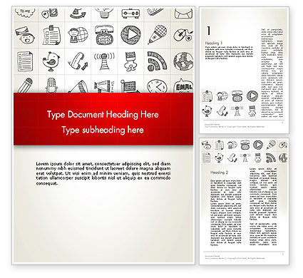 Doodle Word Templates Design, Download now | PoweredTemplate.com