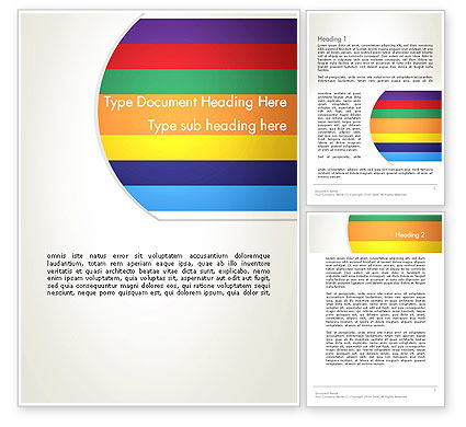 Horizontal Word Templates Design, Download now | PoweredTemplate.com