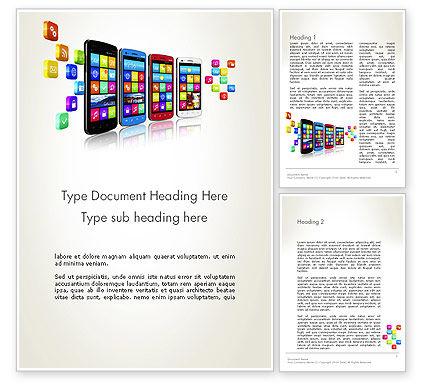 Mobile Word Templates Design, Download now | PoweredTemplate.com
