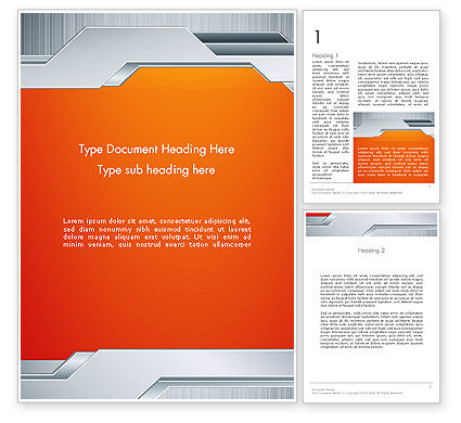 Polished Metal Surface Word Template 13093 | PoweredTemplate.com