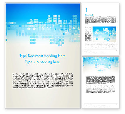 Squares Abstract Word Template 13130 | PoweredTemplate.com