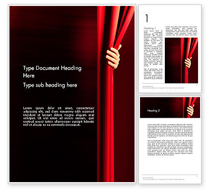 Behind the Curtain Word Template 13178 | PoweredTemplate.com