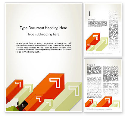 Diagonal Arrows Word Template 13358 | PoweredTemplate.com