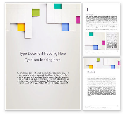 Plantilla de Word - carpetas abstractas | 13373 | PoweredTemplate.com