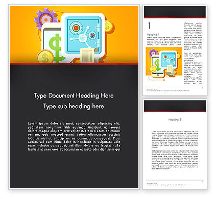 Internet Banking Word Template 13388 | PoweredTemplate.com