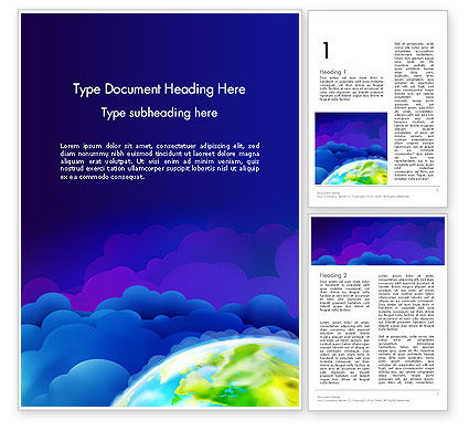 Outer Space Word Templates Design, Download now | PoweredTemplate.com