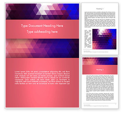 Plantilla de Word - patrón sutil de triángulo | 13419 | PoweredTemplate.com