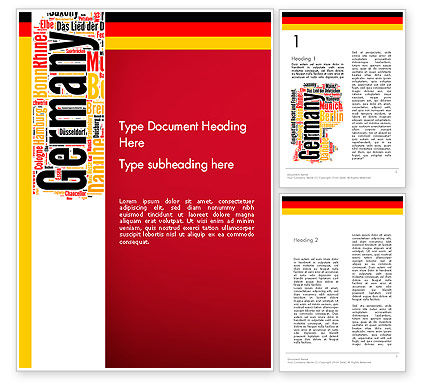Plantilla de Word - alemania nube de palabras | 13432 | PoweredTemplate.com