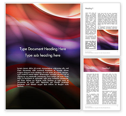 Wavy Smoky Streaks Word Template 13470 | PoweredTemplate.com