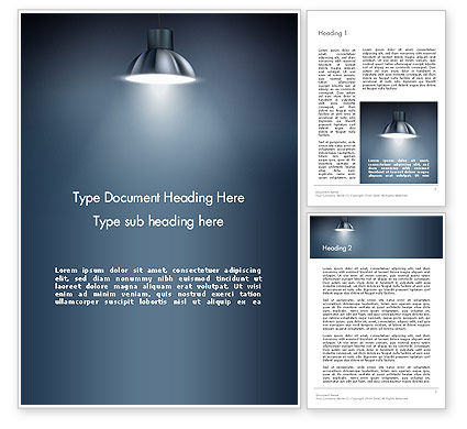 Metal Spotlight Word Template 13512 | PoweredTemplate.com