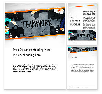 People Working Together Word Templates Design, Download now ...