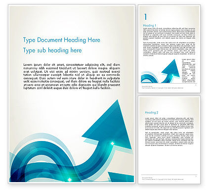 Wavy Arrows Word Template 13530 | PoweredTemplate.com