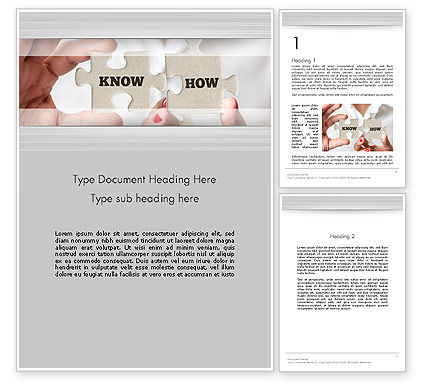 Knowhow Word Templates Design, Download now | PoweredTemplate.com