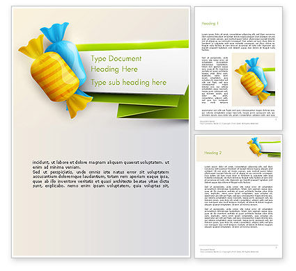 Colorful Candies Word Template 13575 | PoweredTemplate.com