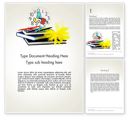 Study Time Word Template 13611 | PoweredTemplate.com