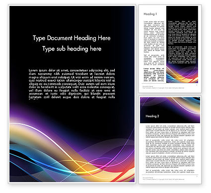 Lines Word Templates Design, Download now | PoweredTemplate.com
