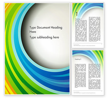 Paper Strips in Rainbow Colors Word Template 13835 | PoweredTemplate.com