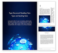 Digital Earth Globe PowerPoint Template, Backgrounds | 13839 ...