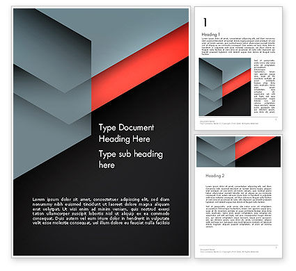 Abstract Overlapping Folders Word Template 13863 | PoweredTemplate.com