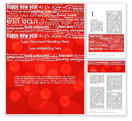 Happy New Year Wishes in Different Languages Word Template 13877 ...