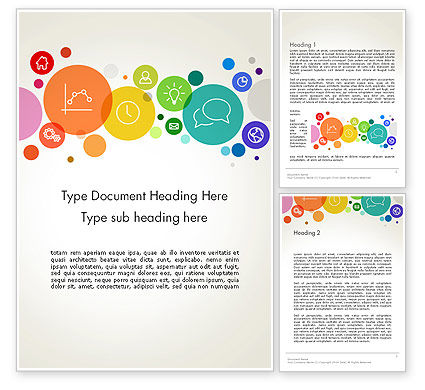 Descriptive Circles Word Template 13897 | PoweredTemplate.com