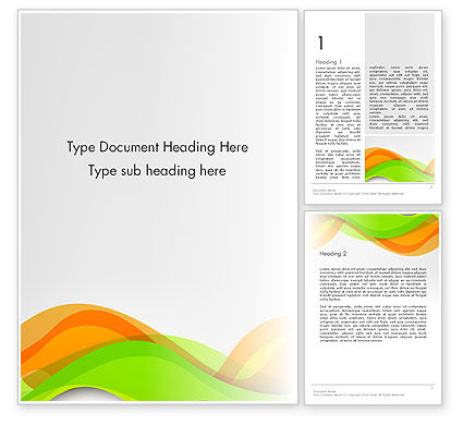 Orange Color Word Templates Design, Download now | PoweredTemplate.com