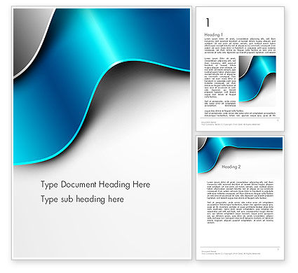 Waves Word Templates Design, Download now | PoweredTemplate.com