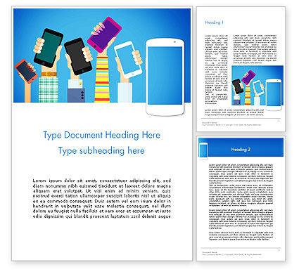 Mobile Gadgets Word Template 14038 | PoweredTemplate.com