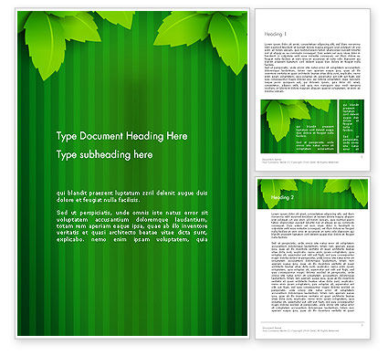 Leaf Word Templates Design, Download now | PoweredTemplate.com