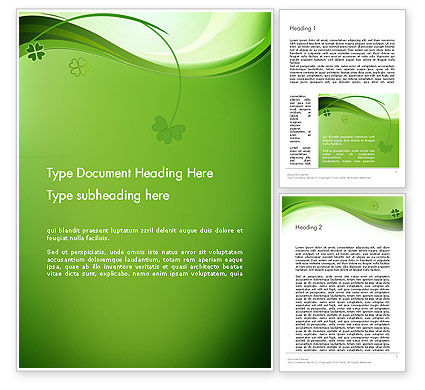 Quatrefoil Word Template 14079 | PoweredTemplate.com