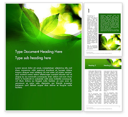 Leaf Word Templates Design, Download now | PoweredTemplate.com
