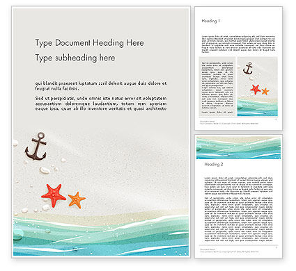 Seacoast Word Template 14124 | PoweredTemplate.com