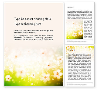 Blumen Word Designvorlagen, jetzt herunterladen | PoweredTemplate.com