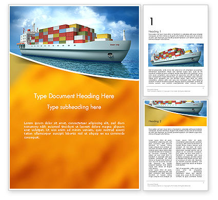 Sea Freight Word Template 14225 | PoweredTemplate.com
