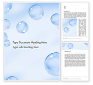 Plantilla de Word - burbujas de agua | 14231 | PoweredTemplate.com