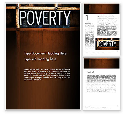 Word Poverty PowerPoint Template, Backgrounds | 14256 | PoweredTemplate.com
