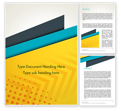 Plantilla de Word - tres capas de colores resumen | 14319 ...