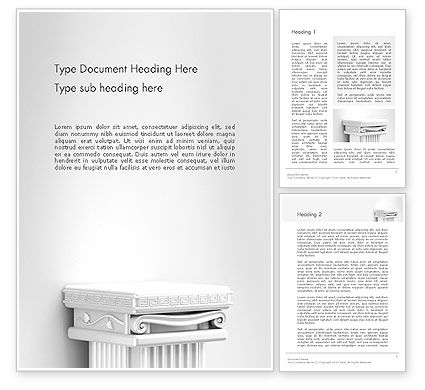 Antique Podium for Exhibit Word Template 14320 | PoweredTemplate.com