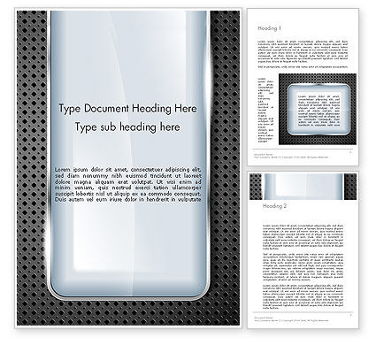 Blue Grid Background Word Template 06973 | PoweredTemplate.com