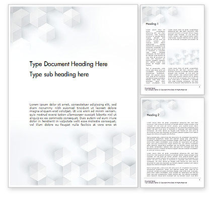 Abstract Isometric Shape Background Word Template 14536 ...