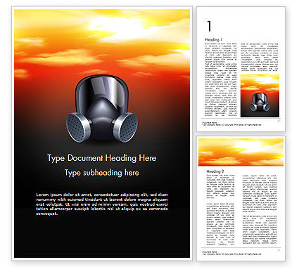 Plantilla de Word - máscara de la contaminación | 14581 ...