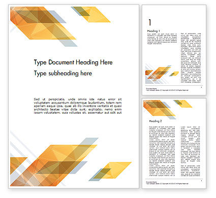 Transparent Square Shapes Word Template 14596 | PoweredTemplate.com