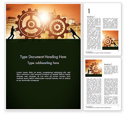 Teamwork Concept Word Template 14664 | PoweredTemplate.com