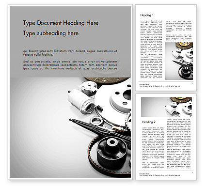 Car Accessories Word Template 14673 | PoweredTemplate.com
