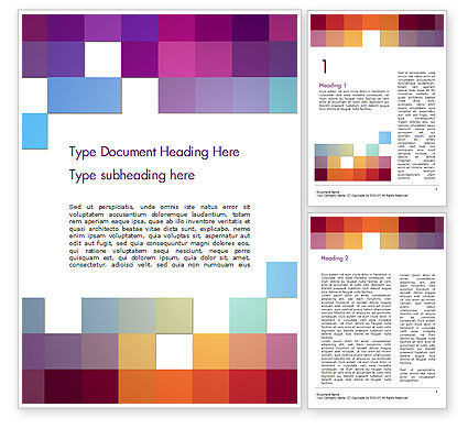 Colorful Mosaic Word Template 14700 | PoweredTemplate.com